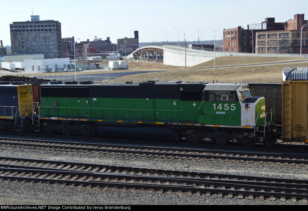 BNSF 1455 on a transfer going to argentine